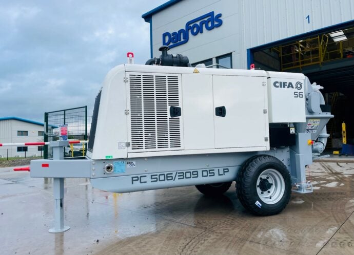 New Cifa PC506D Stage V Trailer Mounted Concrete Pump — Danfords