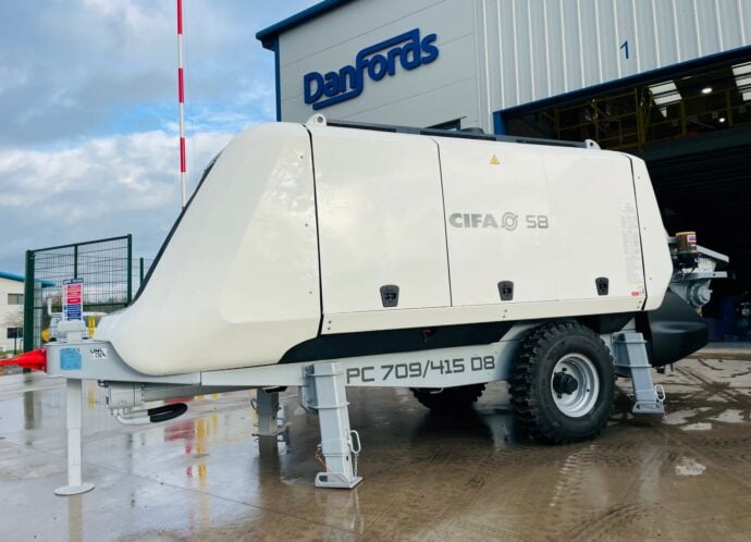 New Cifa PC709 Trailer Mounted Concrete Pump Stage V — Danfords